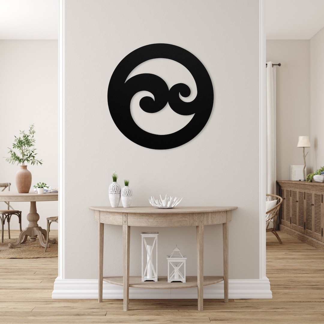Double Koru Spiral Maori Art, East Polynesia Tribal Art, New Zealand ...