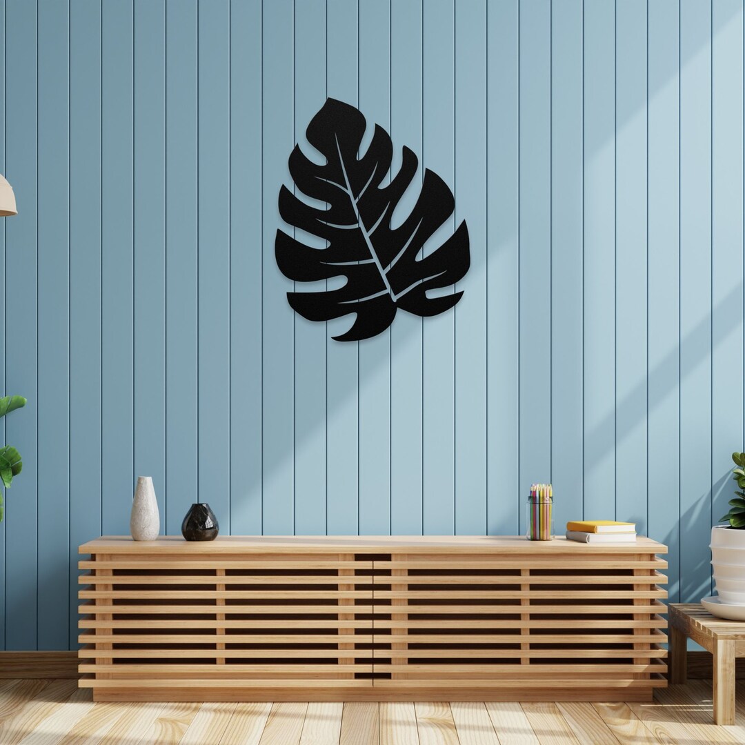 Monstera Leaf Metal Wall Art, Leaf Metal Sign, Monstera Deliciosa Wall ...