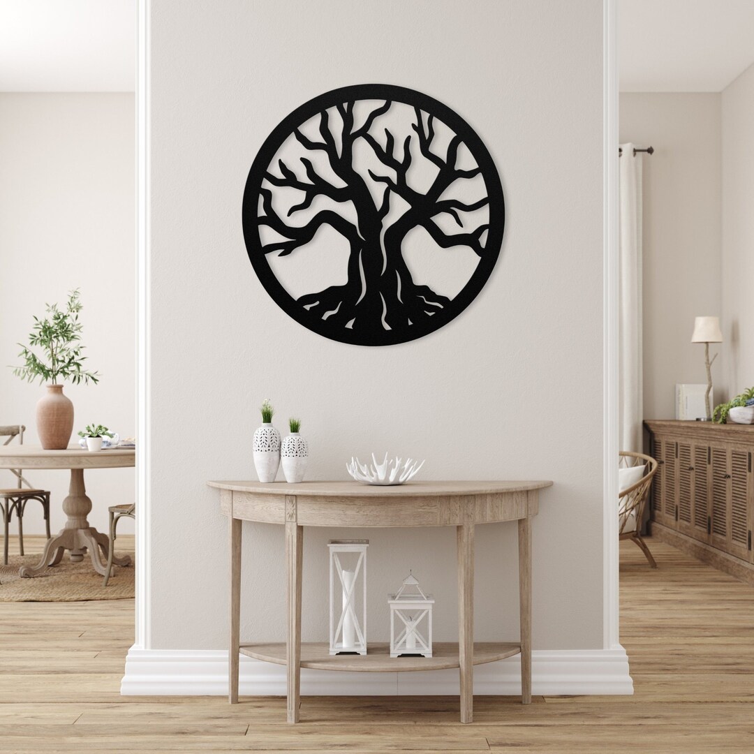 Tree of Life Metal Wall Art, Sacred Tree Metal Sign, Tree Wall Art ...