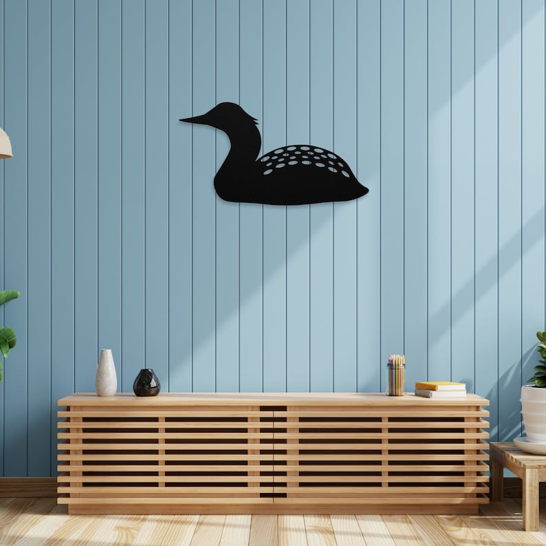 Loon Metal Sign, Loon Metal Wall Art, Loon Sign, Loon Metal Art, Loon ...