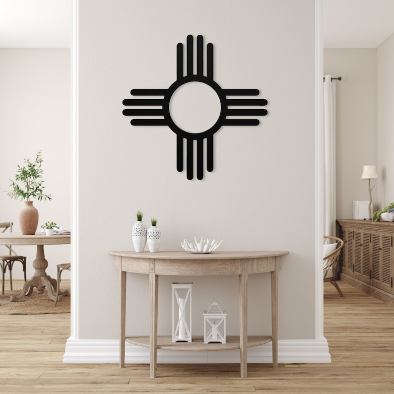 Zia Sun Metal Wall Art, Southwestern Decor, New Mexico Symbol - Etsy