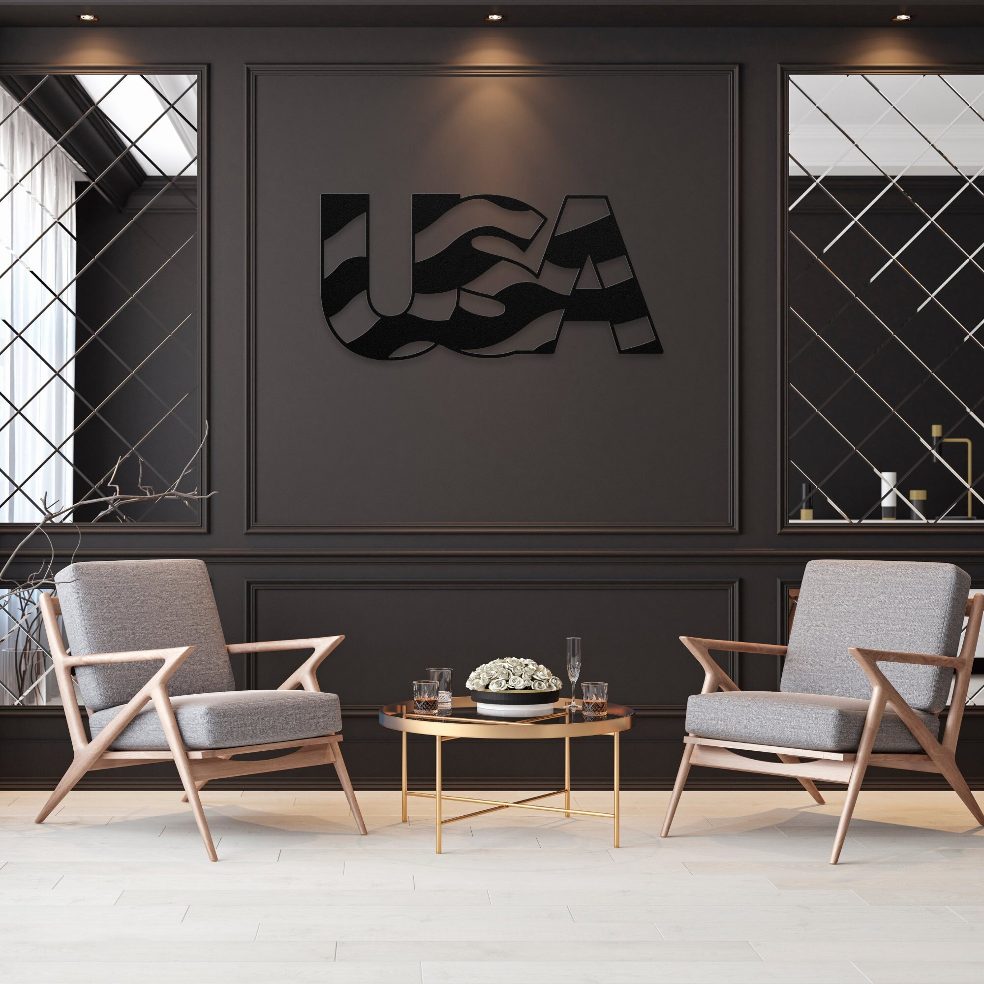 USA Metal Wall Art, Metal American Flag Wall Decor, United States of ...