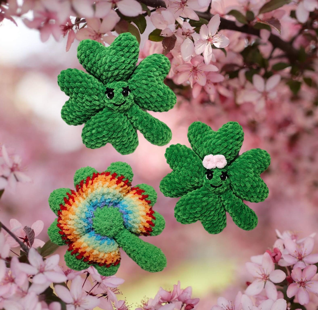 Lucky the 4 Leaf Clover Crochet Pattern - Etsy