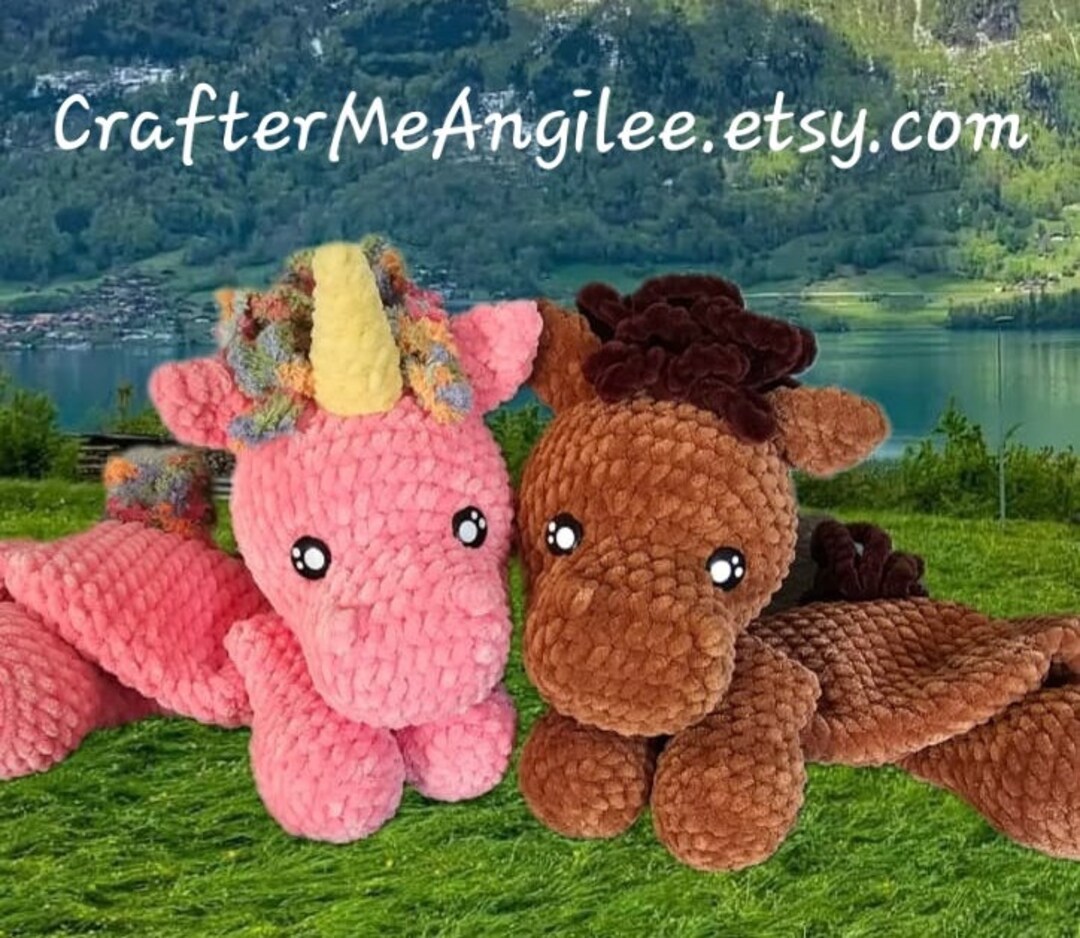 Crochet Unicorn Horse Snuggie Lovey Pattern 17" Tall - Etsy