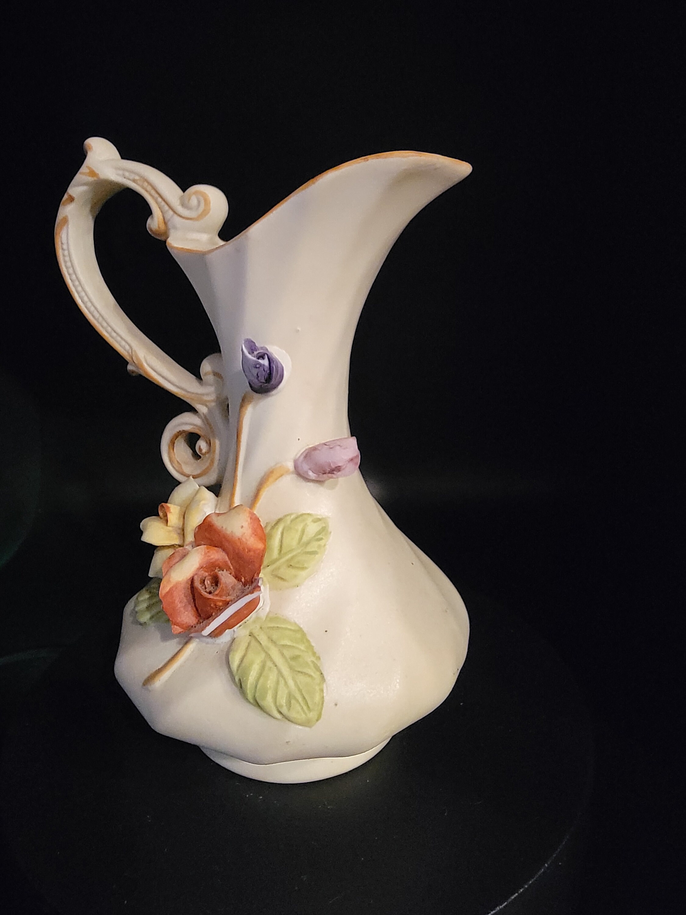 Vintage Capodimonte Bisque Hand-painted 5" Porcelain Pitcher - Etsy