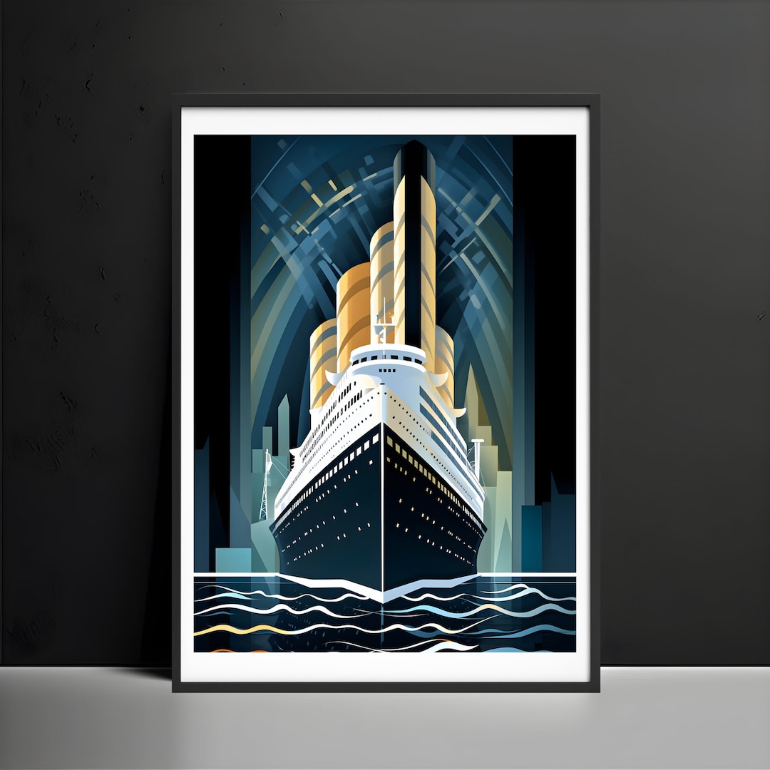 Cruise Ship Travel Poster Art Prints Wall Decor Vintage Art Deco Travel ...