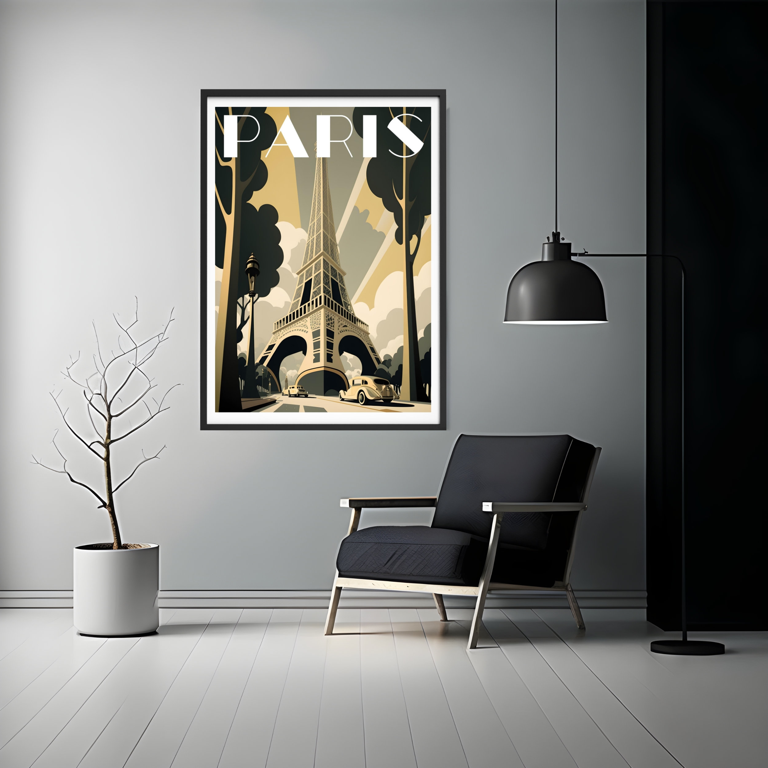 Eiffel Tower Paris Art Deco Prints Wall Decor Vintage Paris - Etsy