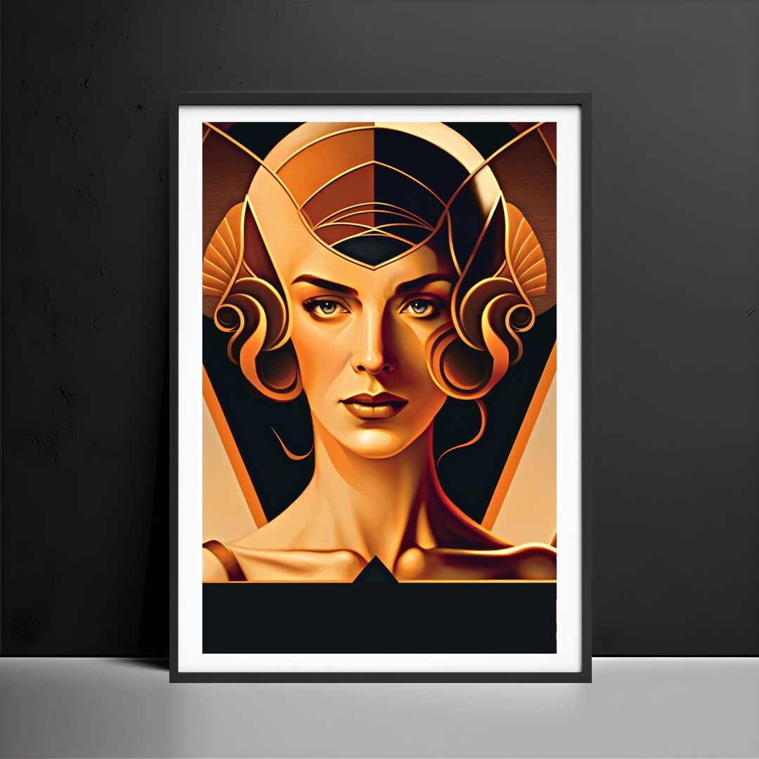 Art Deco Printswall Decorvintage Art Printart Deco Posterart Deco Wall Artfashion Woman