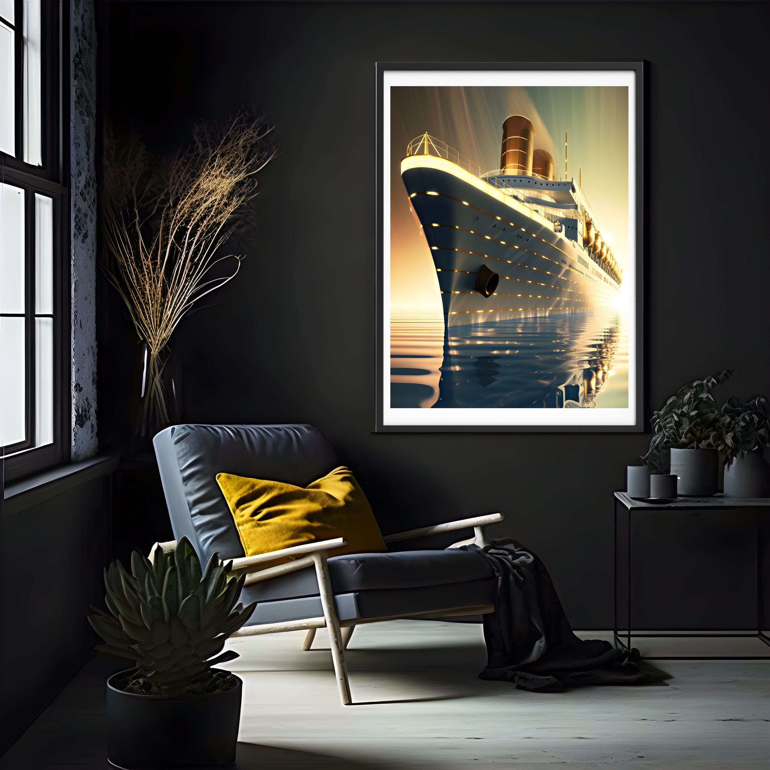 Art Deco Cruise Ship Poster Print, Vintage Travel Wall Art - Etsy