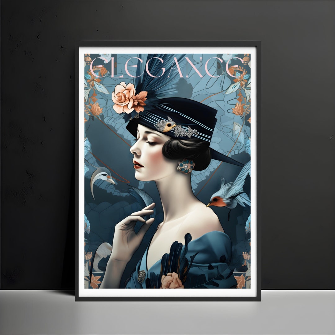 Art Deco Wall Art,elegance Magazine,1920s Posters,vintage Posters ...