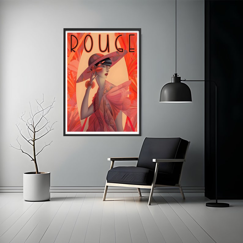 Art Deco "rouge" Poster, 1920s Fashion Print - Etsy