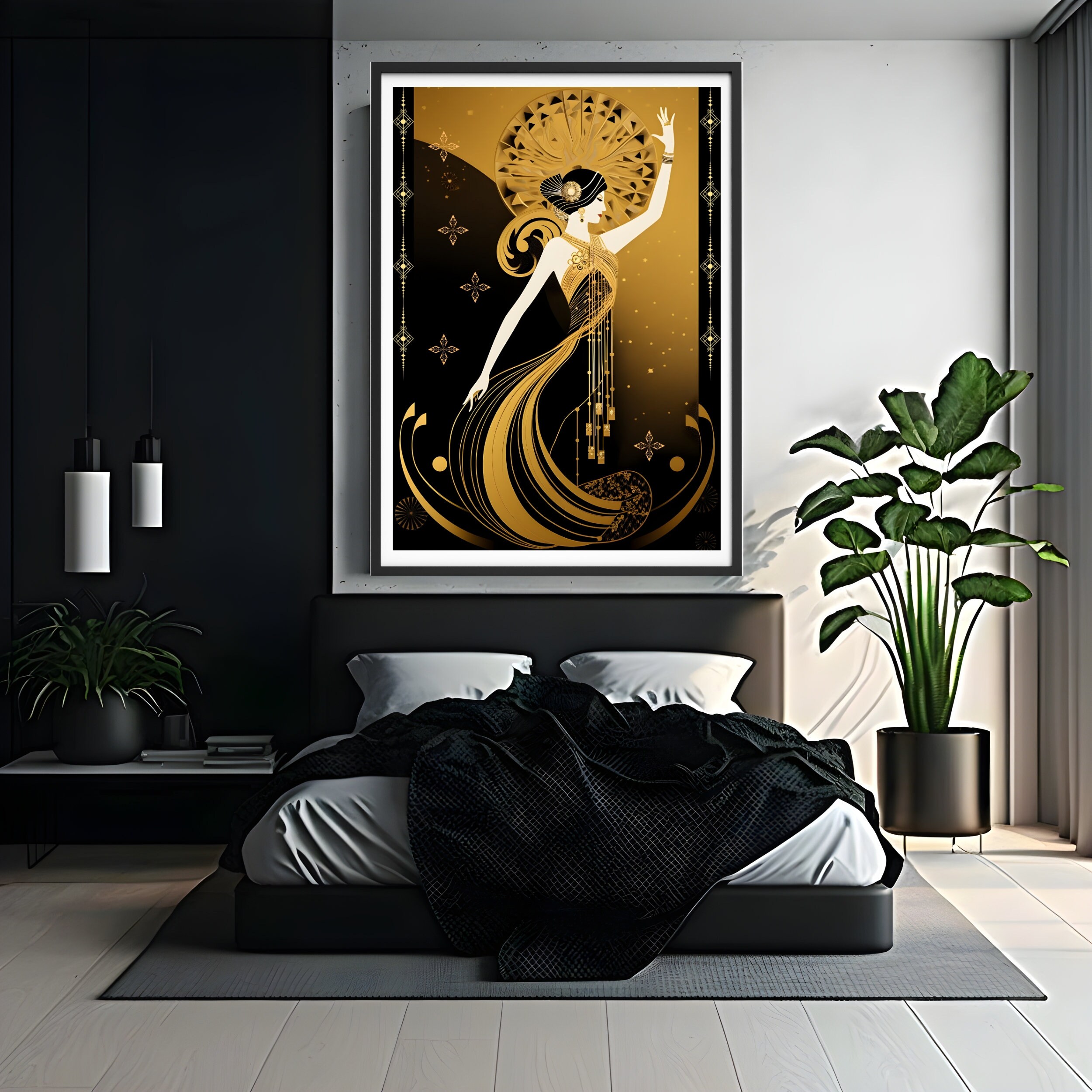 Art Deco Wall Art Print Luxury Art Deco Prints Gold Art Deco - Etsy