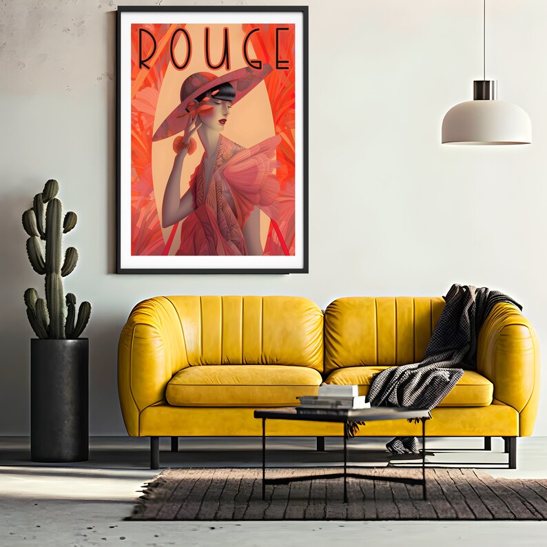 Art Deco Prints 1920s Posters Vintage Postersvintage Printsfashion Prints Rouge Ts For