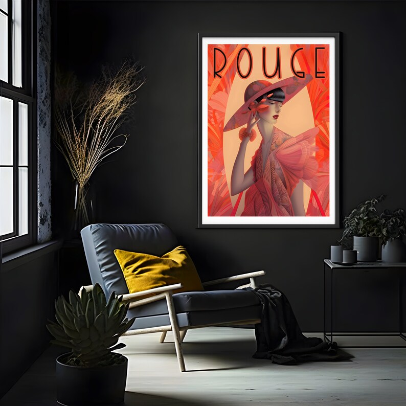 Art Deco "rouge" Poster, 1920s Fashion Print - Etsy