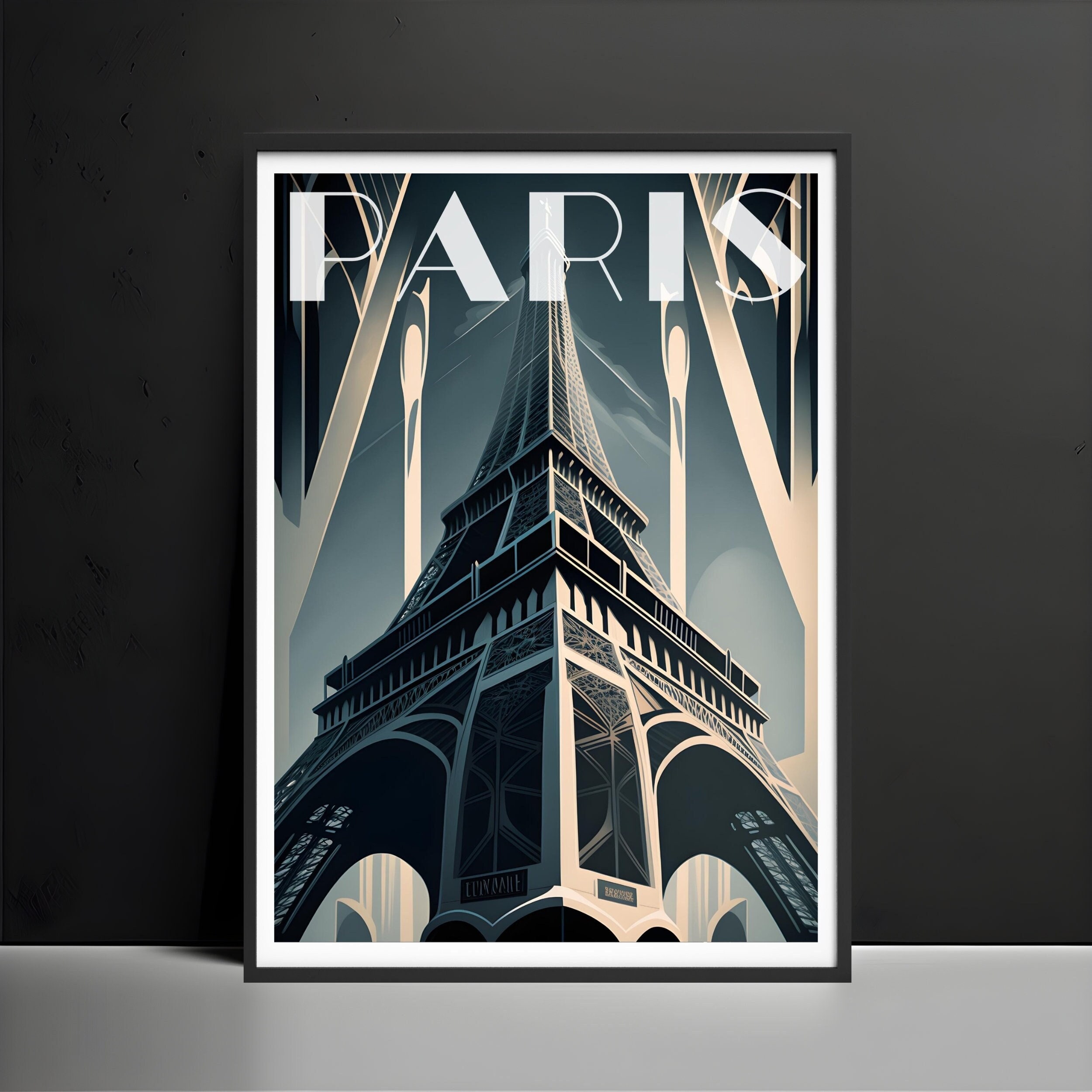 Eiffel Tower Paris Art Deco Prints Wall Decor Vintage Paris Poster Art ...