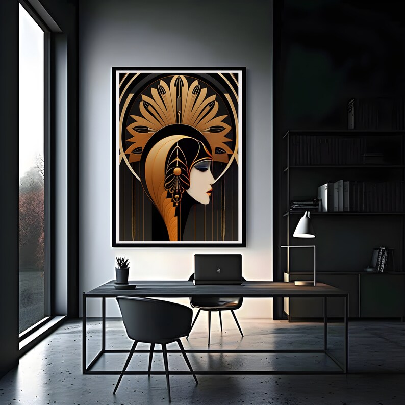 Art Deco Wall Art Print Luxury Art Deco Prints Gold Art Deco - Etsy