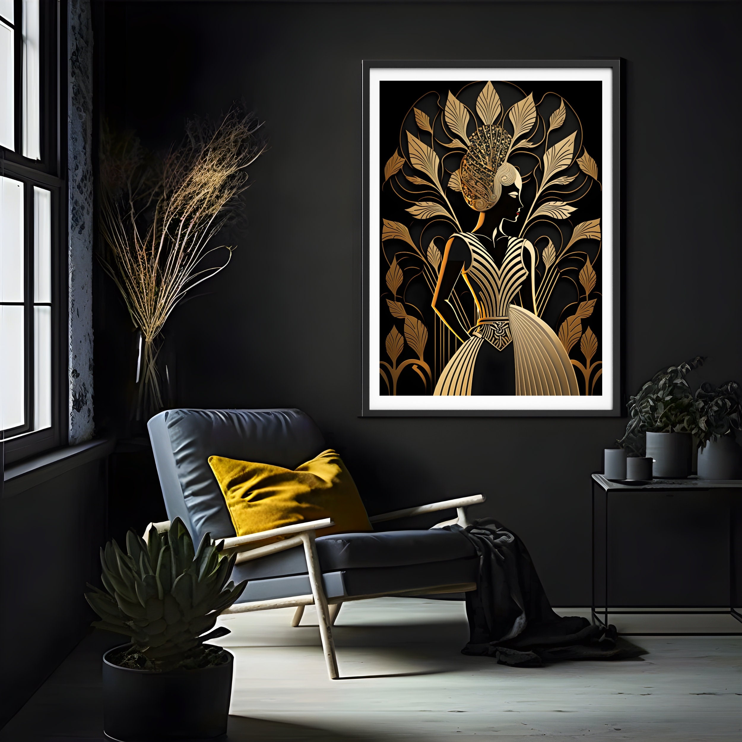 Art Deco Wall Art Print Luxury Art Deco Prints Gold Art Deco - Etsy