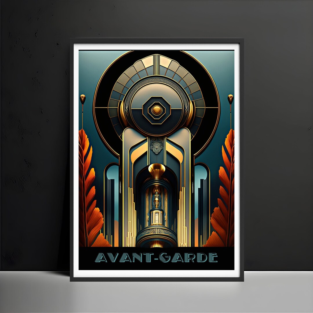 Futuristic Art Deco Poster, Avant-garde Wall Art, High-gloss Print - Etsy