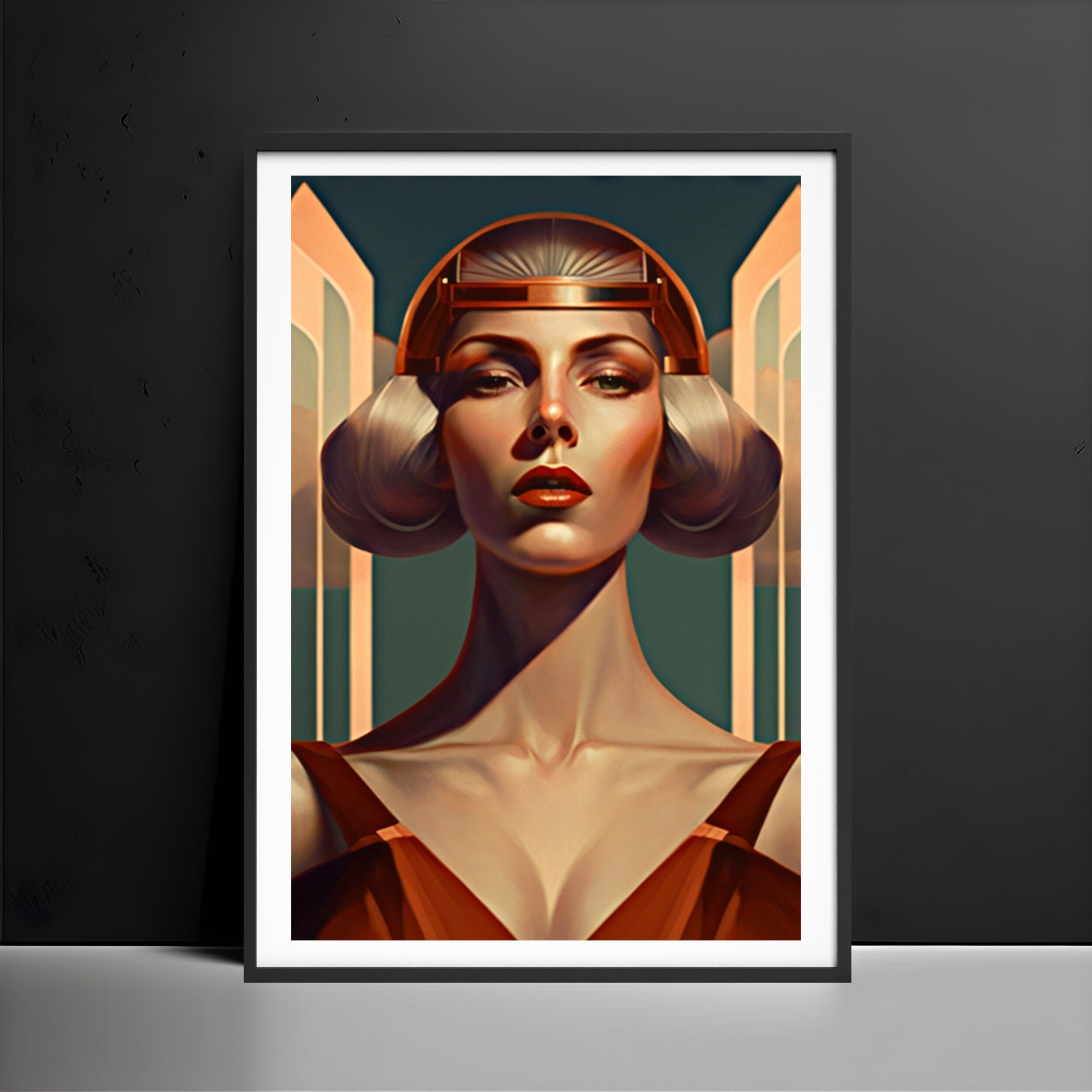 Art Deco Prints Wall Decor Futuristic Vintage Art Print Art Etsy