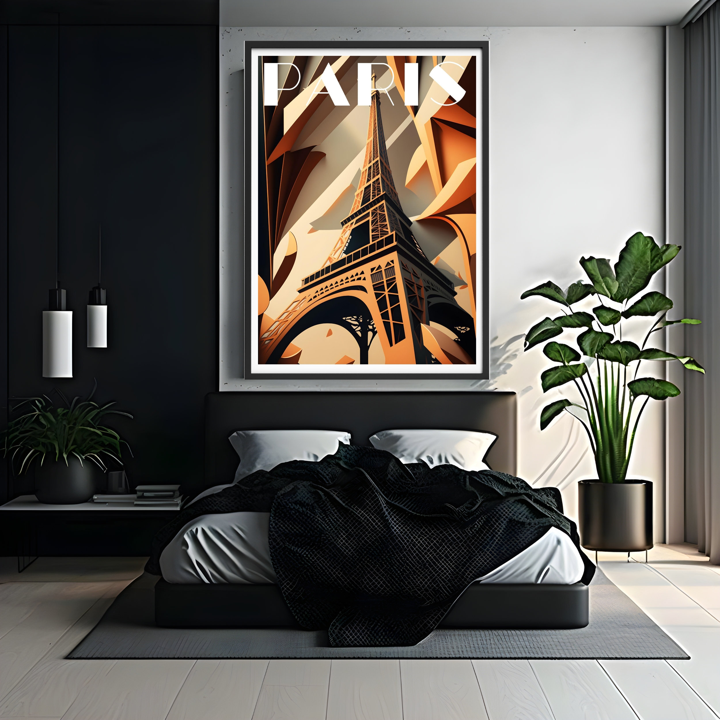 Eiffel Tower Paris Art Deco Prints Wall Decor Vintage Paris - Etsy