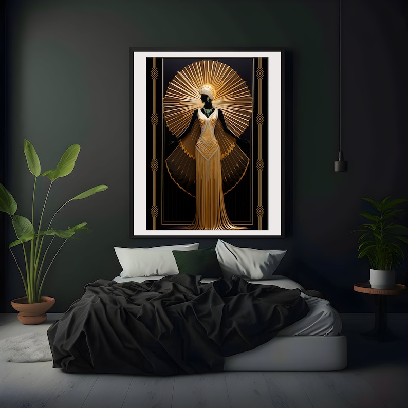 Art Deco Wall Art Print Luxury Art Deco Prints Gold Art Deco - Etsy