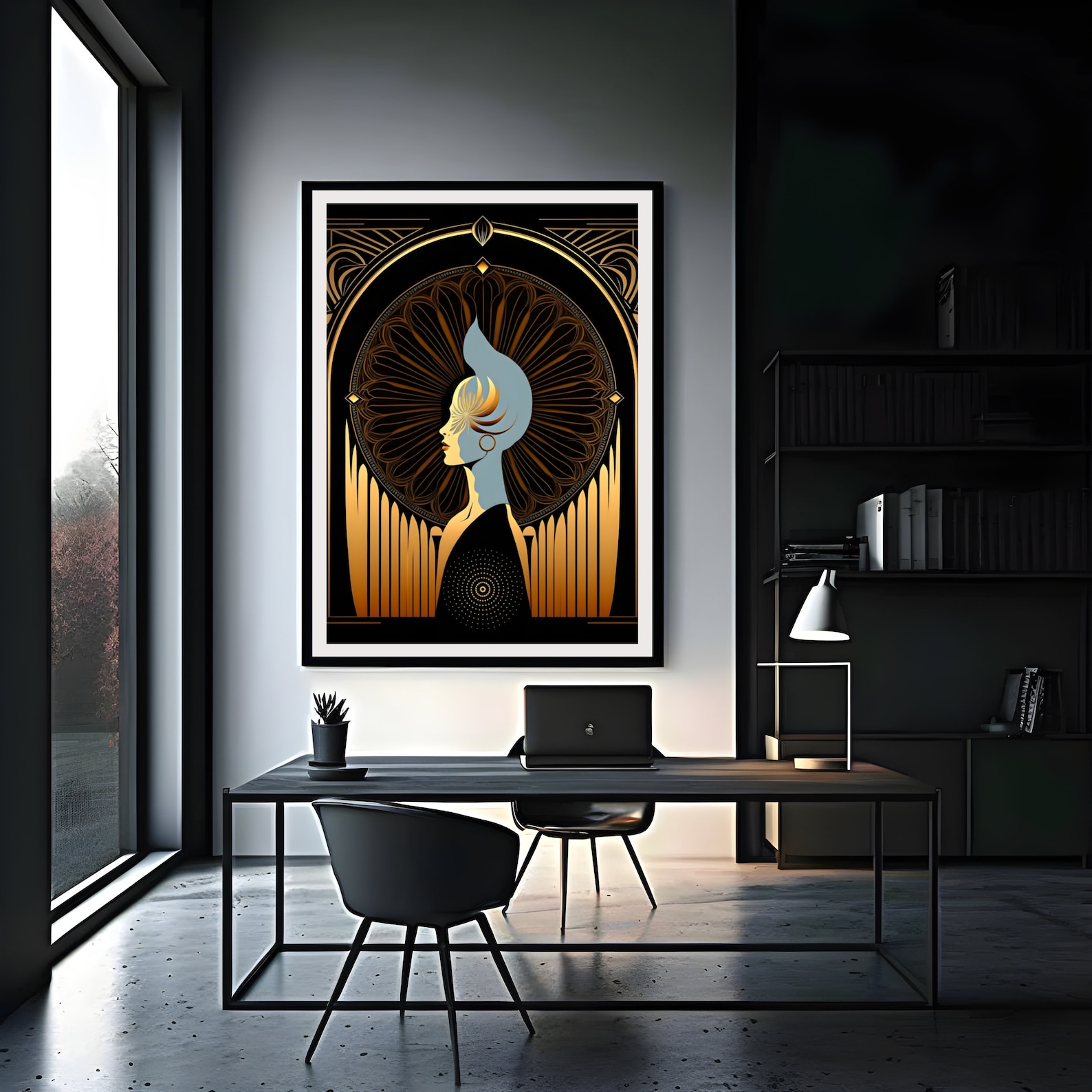 Art Deco Wall Art Print, Luxury Art Deco Prints, Gold Art Deco Poster ...