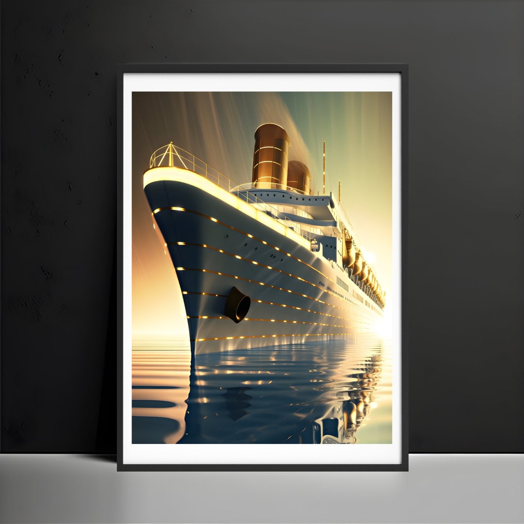 Cruise Ship Travel Poster Art Prints Wall Decor Vintage Art Deco Travel ...