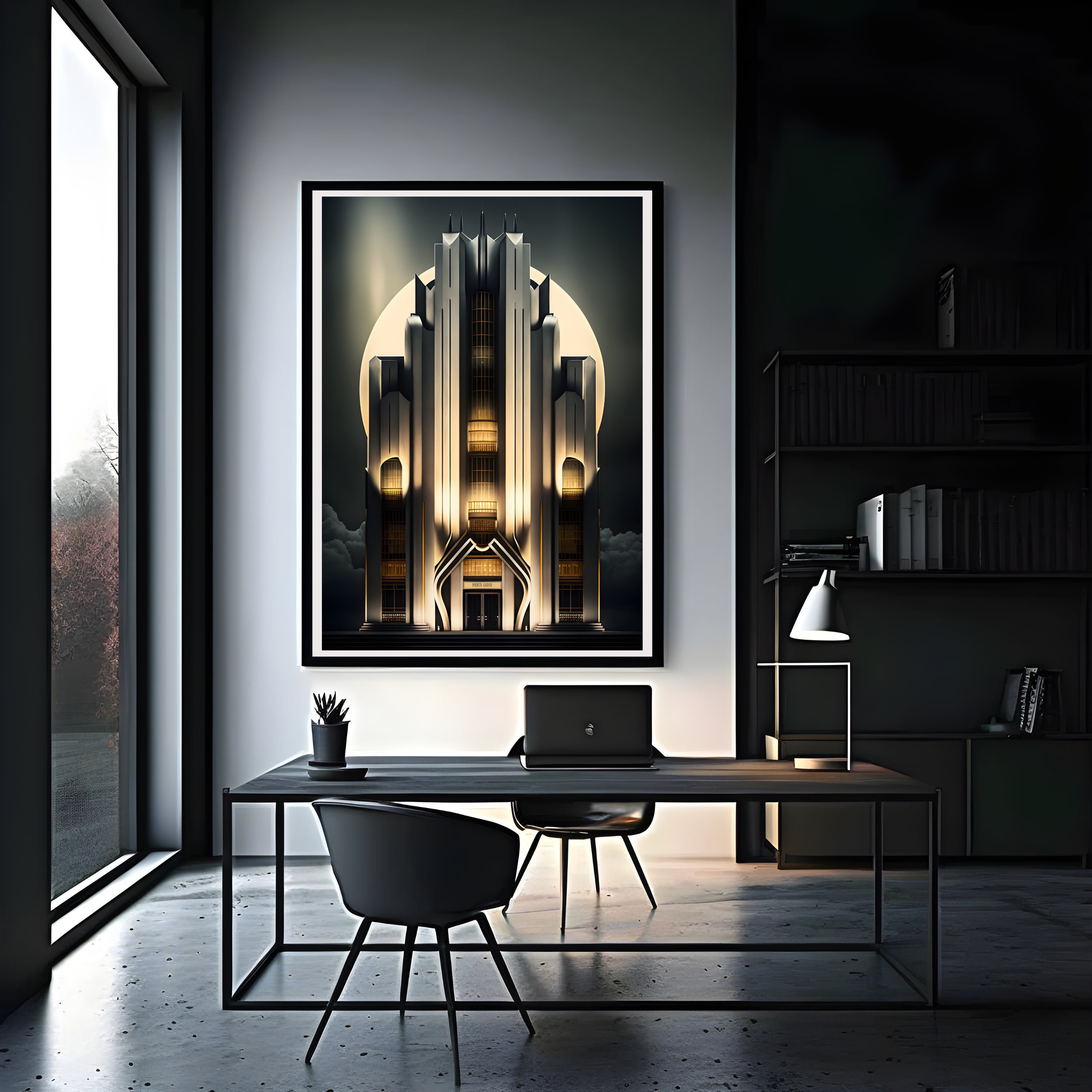 Art Deco Architecture Prints Wall Decor Poster Art Deco Wall - Etsy