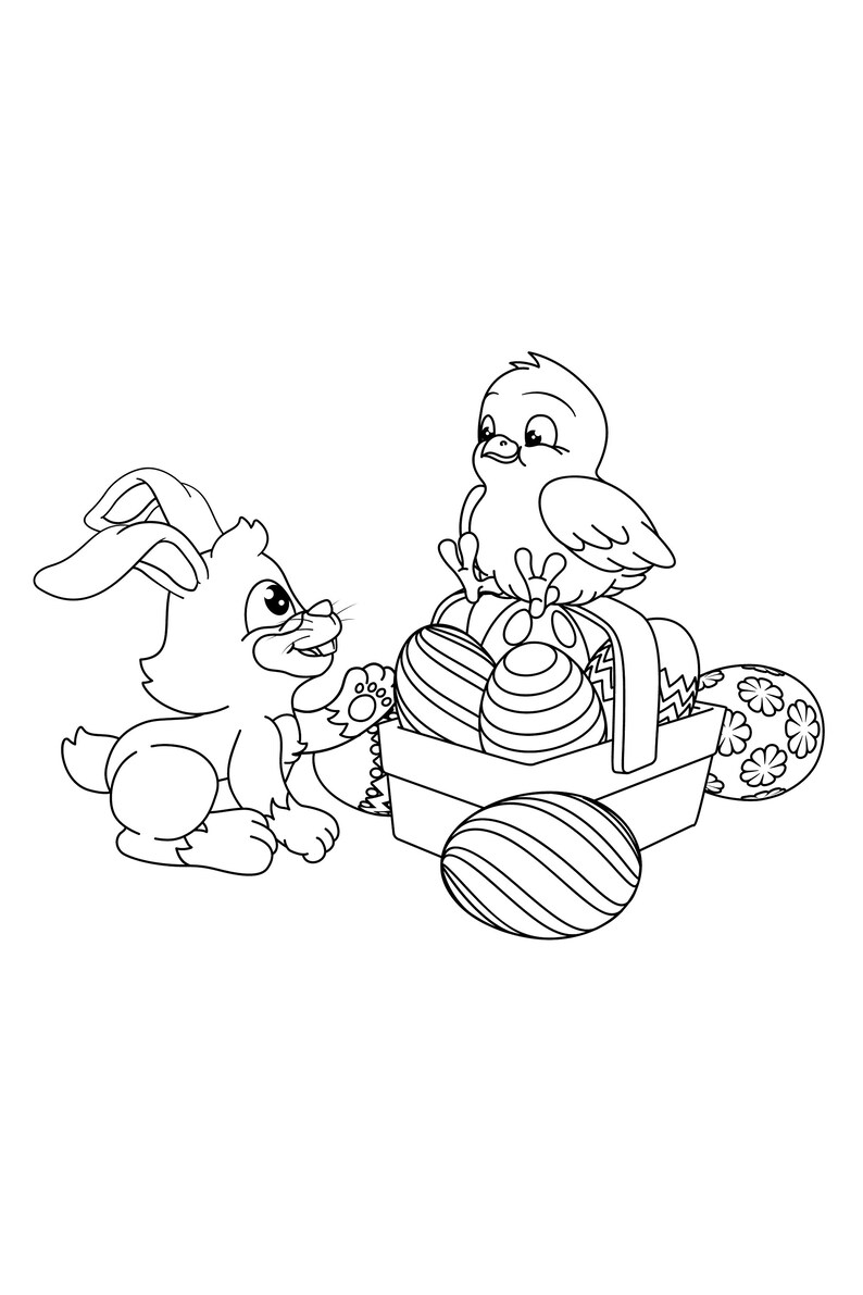 Easter Coloring Bundle, Digital Cut File, Printable, Instant Download ...