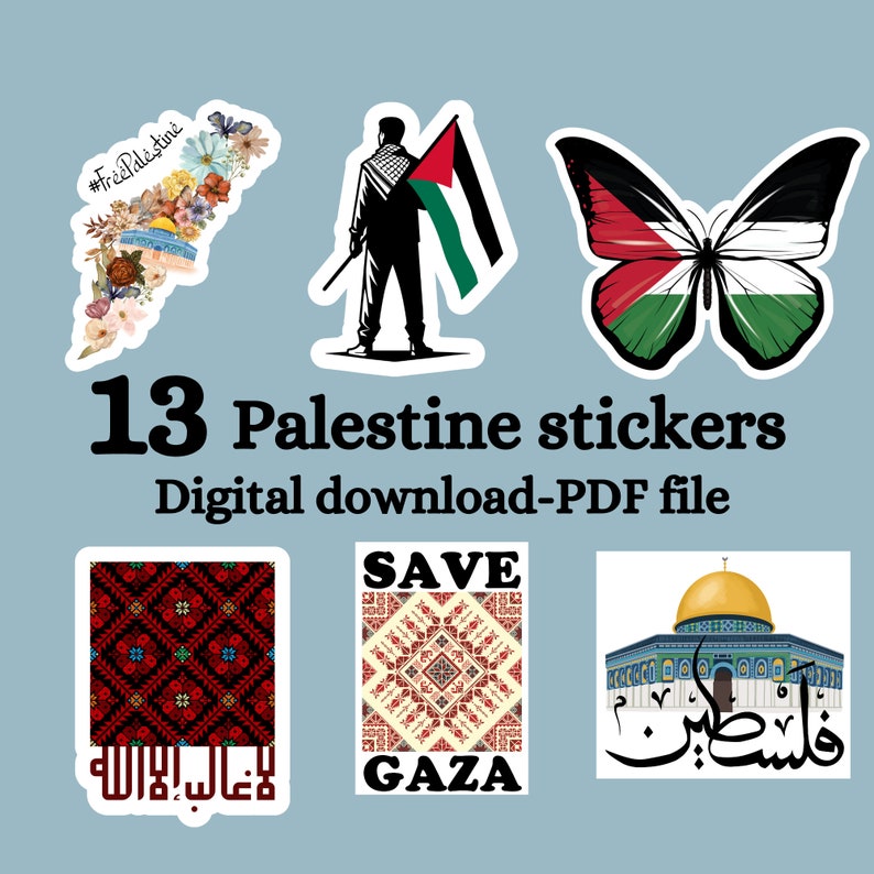 Free Palestine Stickers, Palestine Svg, Palestinian Svg, Free Palestine ...