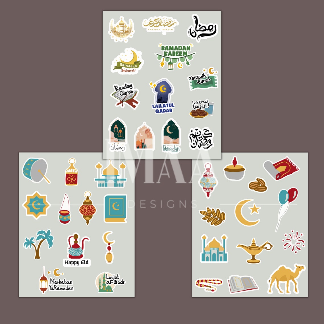 Ramadan Stickers, Ramadan Inspired Digital Stickers, Printable Stickers ...