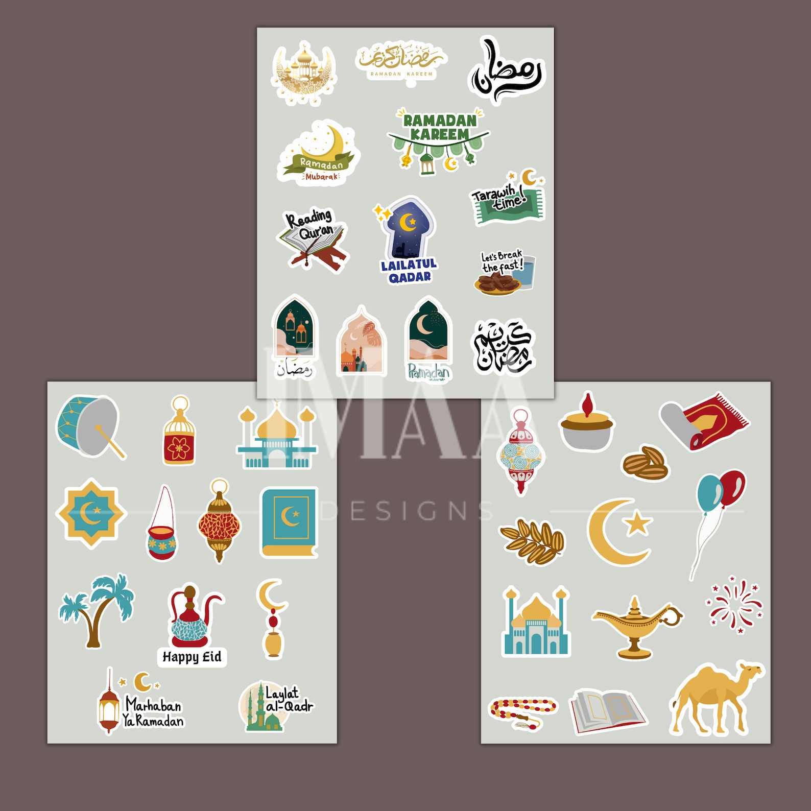 Ramadan Stickers, Ramadan Inspired Digital Stickers, Printable Stickers ...