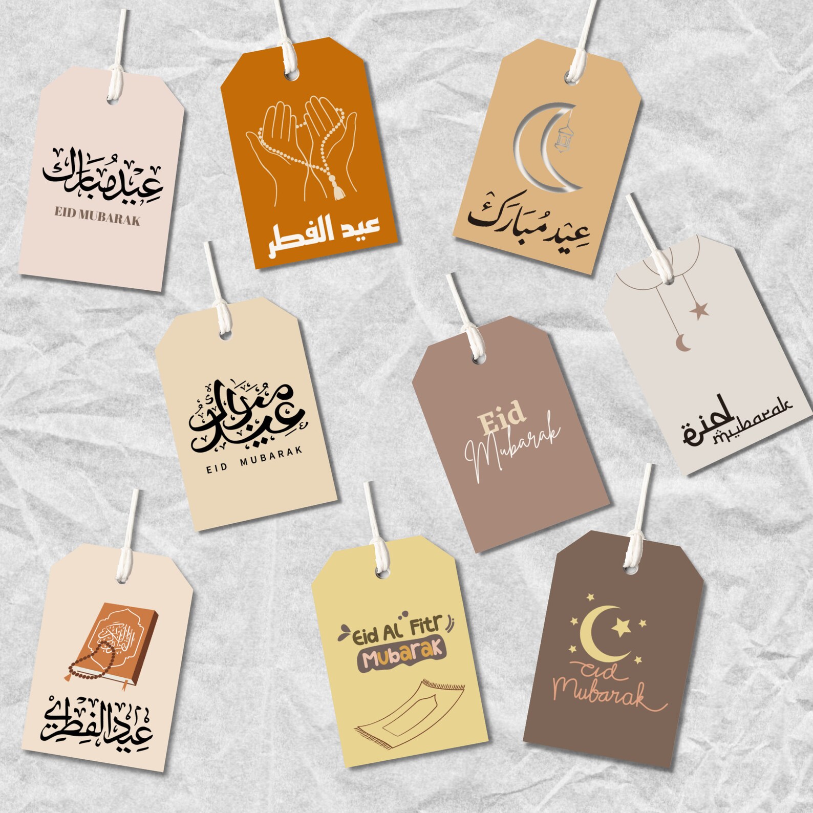 Eid Mubarak Gift Tags,printable Digital Download for Ramadan and ...