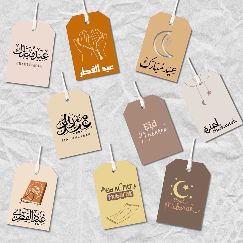 Eid Mubarak Gift Tags,printable Digital Download for Ramadan and ...