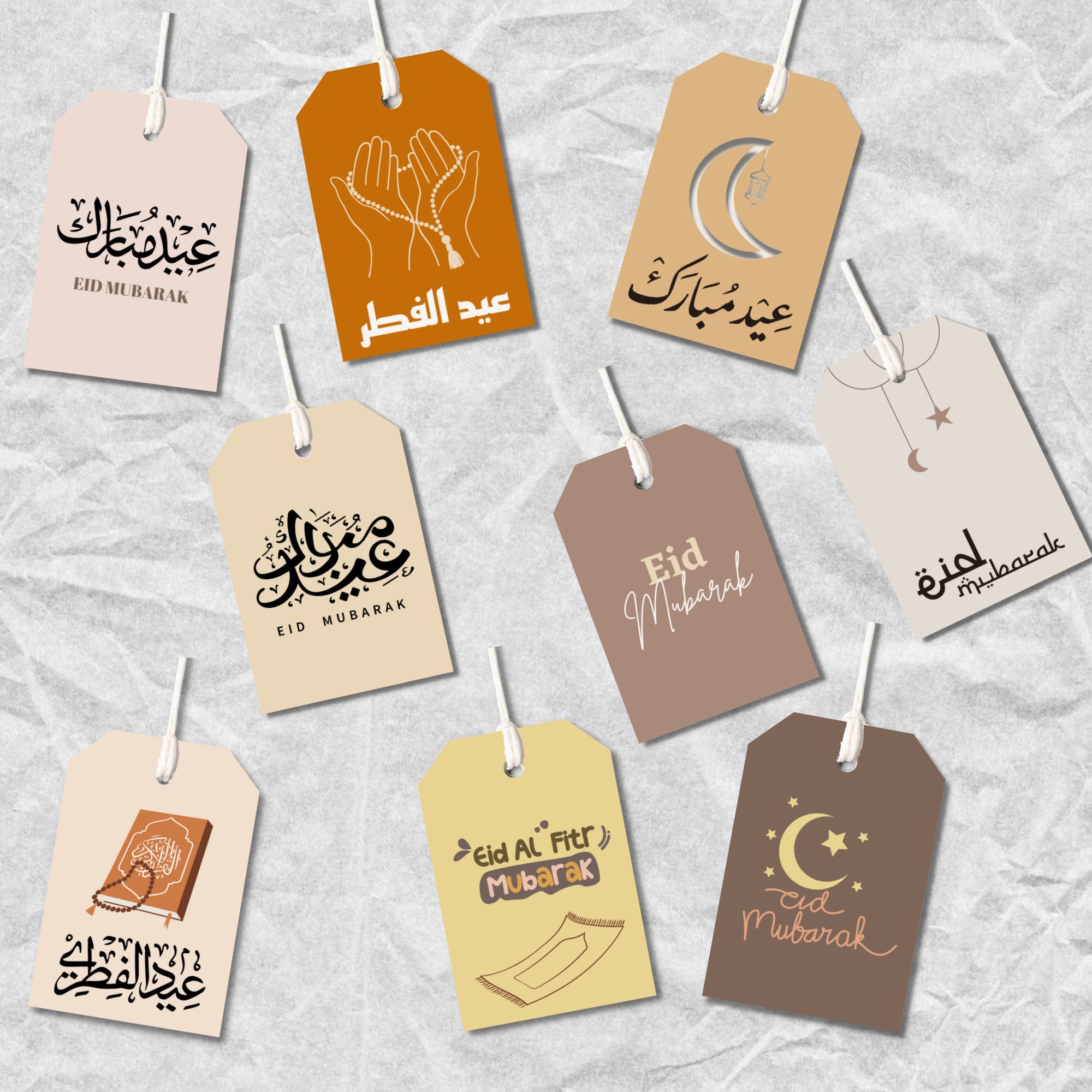 Eid Mubarak Gift Tags,printable Digital Download for Ramadan and ...