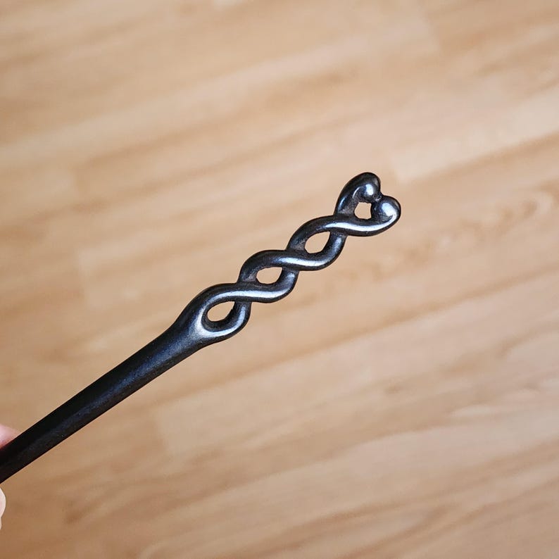 Twisted Wood Hair Pin, Celtic Knot Silhouette Hair Stick Modern Witchy ...