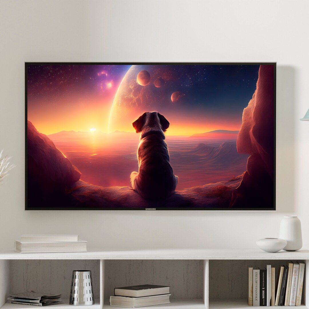 Dog Samsung Frame Art - Art for Samsung Frame TV - DOG Surreal Art for ...