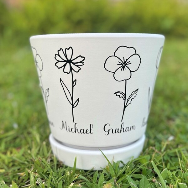 Personalized Flower Pot - Etsy