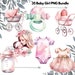 Baby Girl Bundle,watercolor Clipart,baby Shower,newborn Baby, Clipart ...