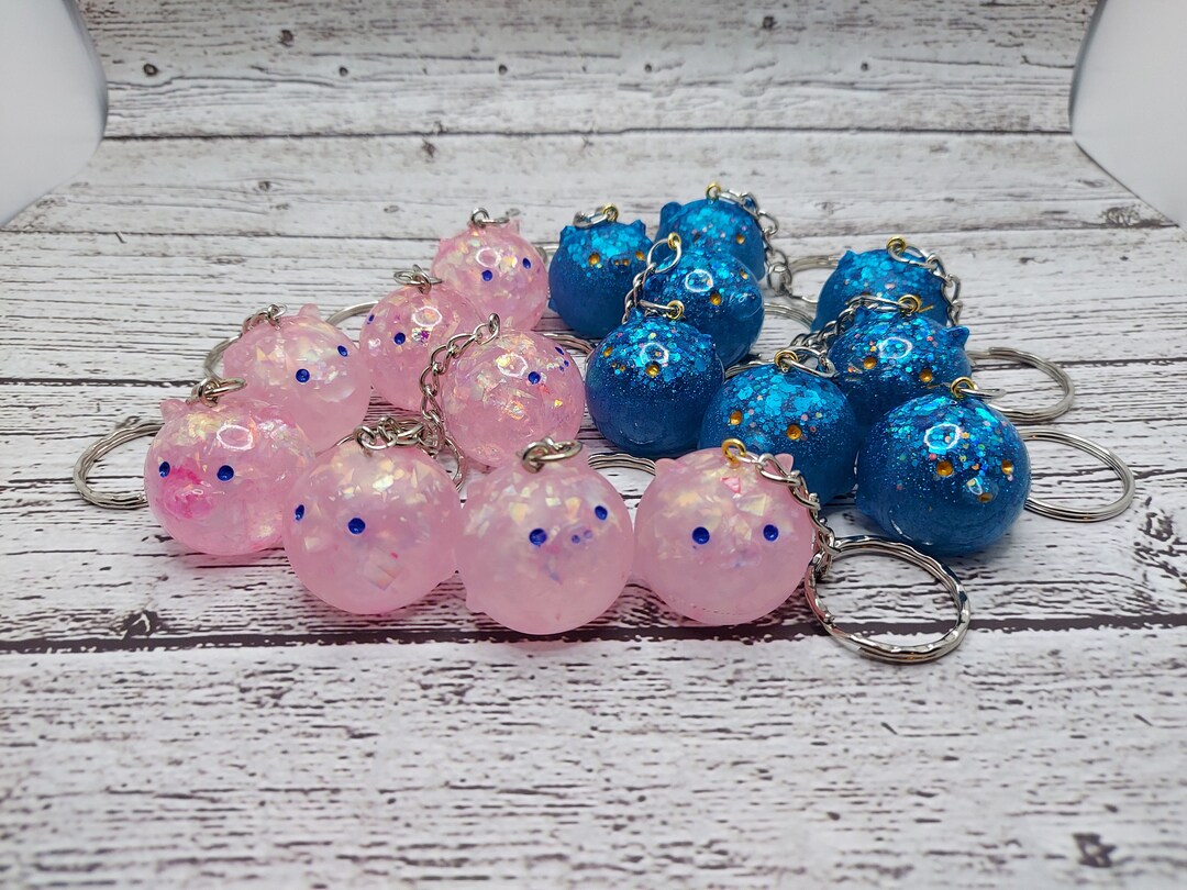 Custom Cute Animal Resin Keychains Pig Bear Cat or - Etsy