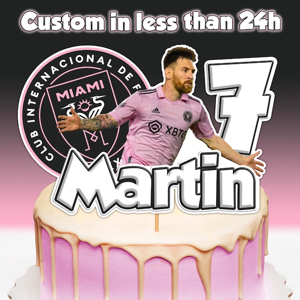 Inter Miami Cake Topper - Etsy