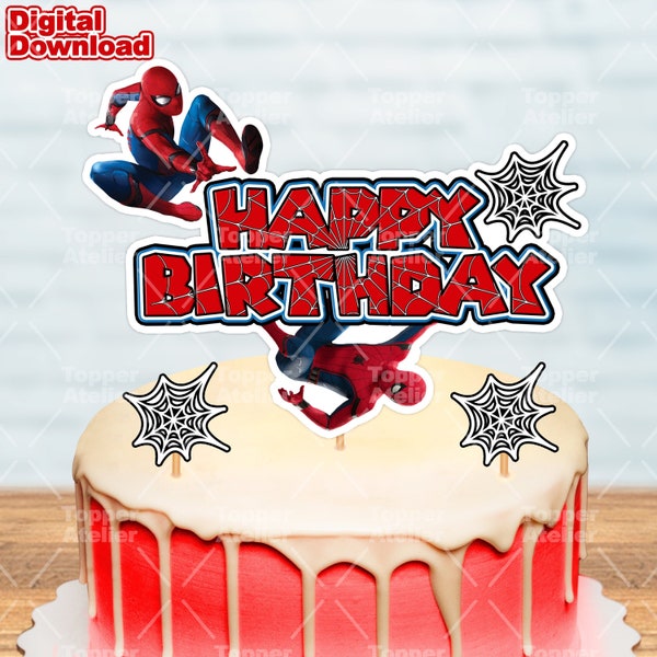 Spiderman Cake Topper Printable - Etsy