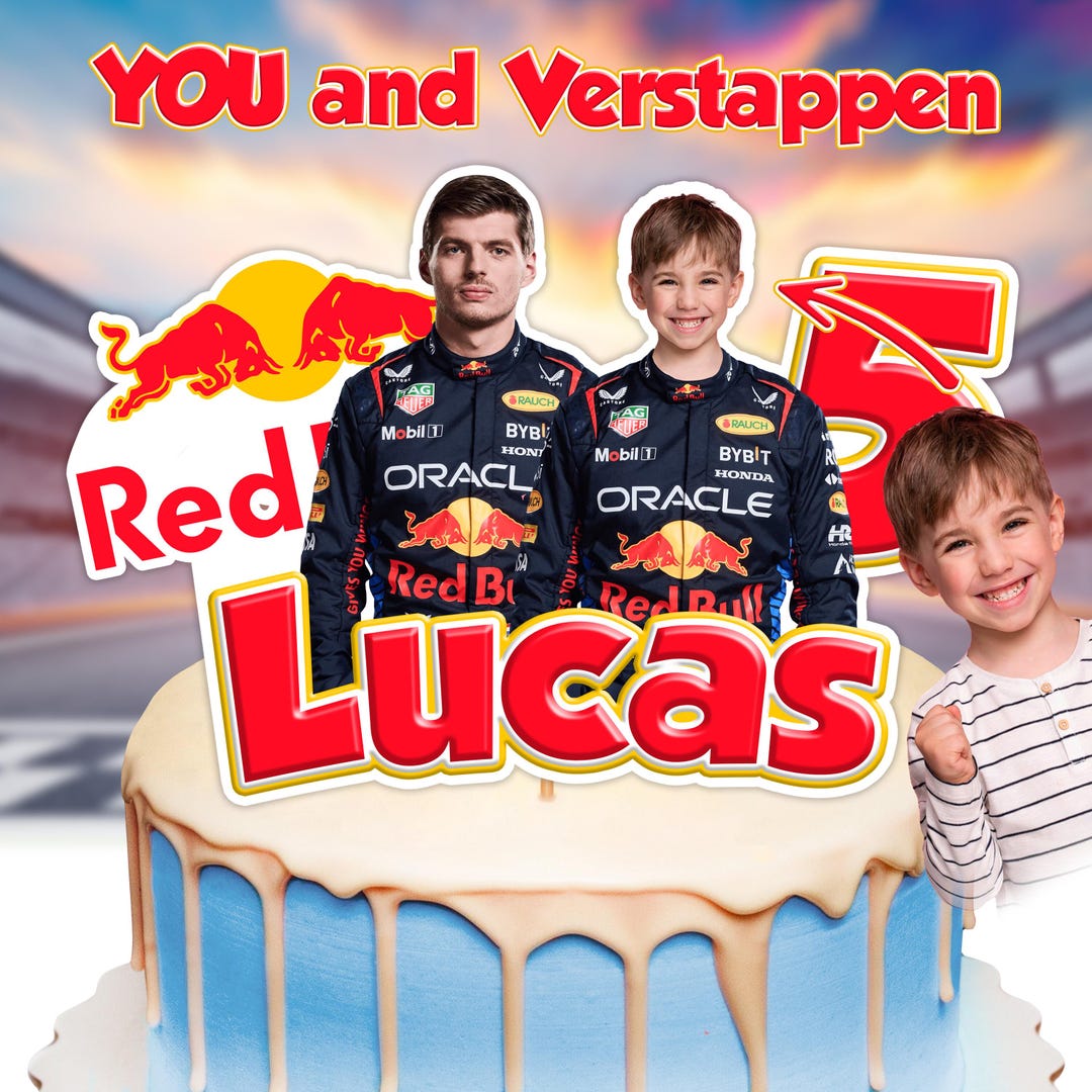 Personalized Verstappen F1 Cake Topper (digital File) - Etsy