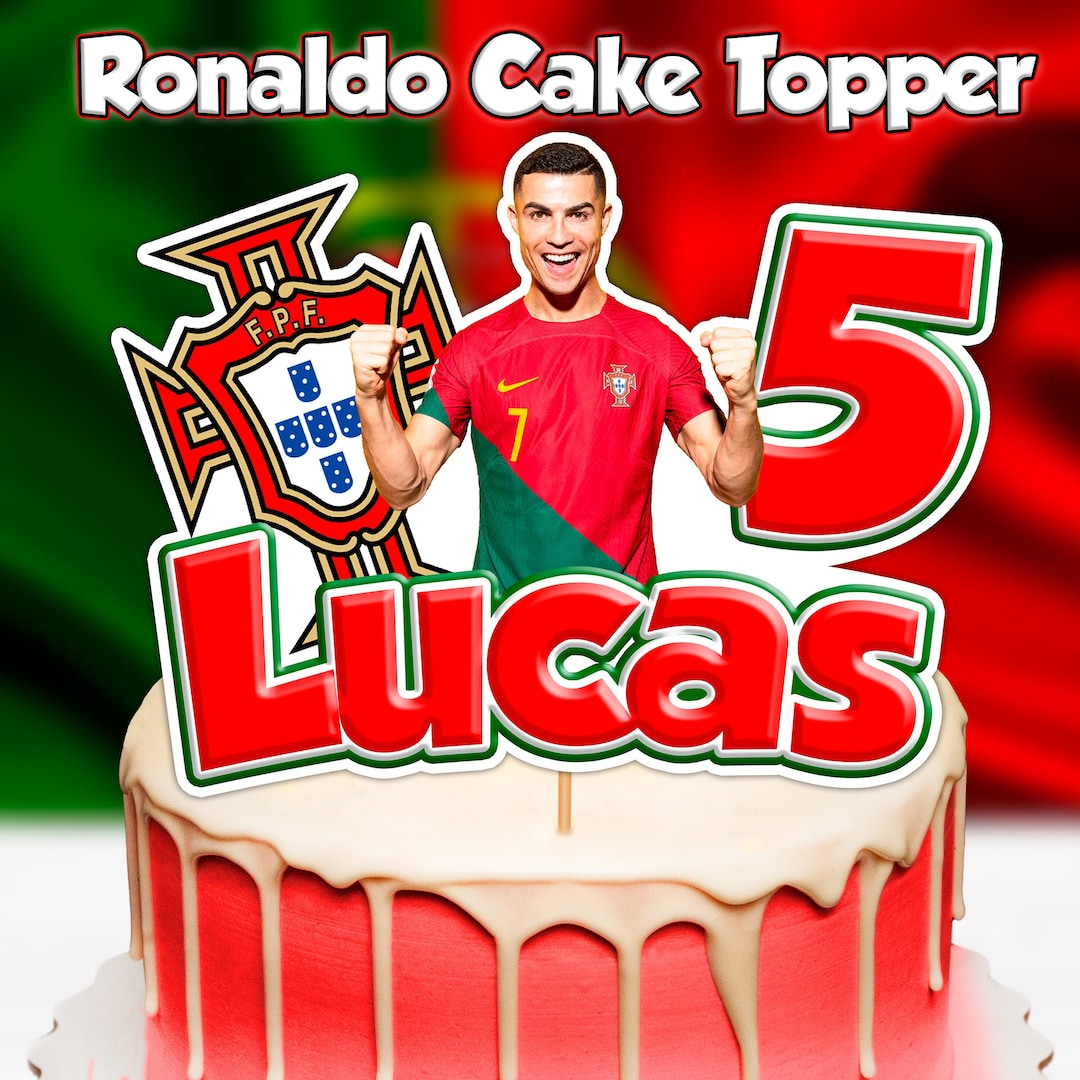 RONALDO PORTUGAL Cake Topper, CR7 Cake Topper, Portugal Cake Topper ...
