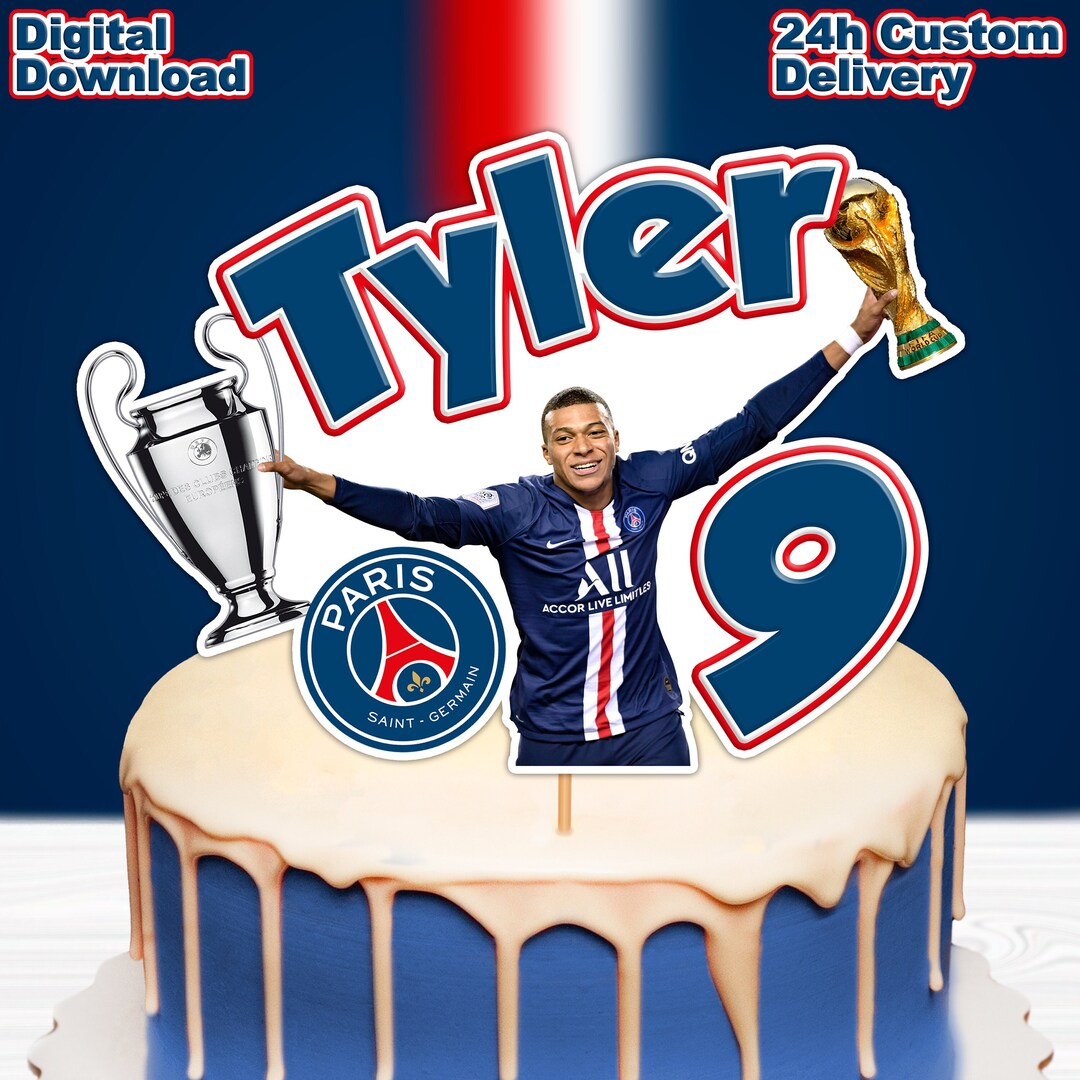 MBAPPÉ Digital Cake Topper Birthday Party Cake Topper - Etsy