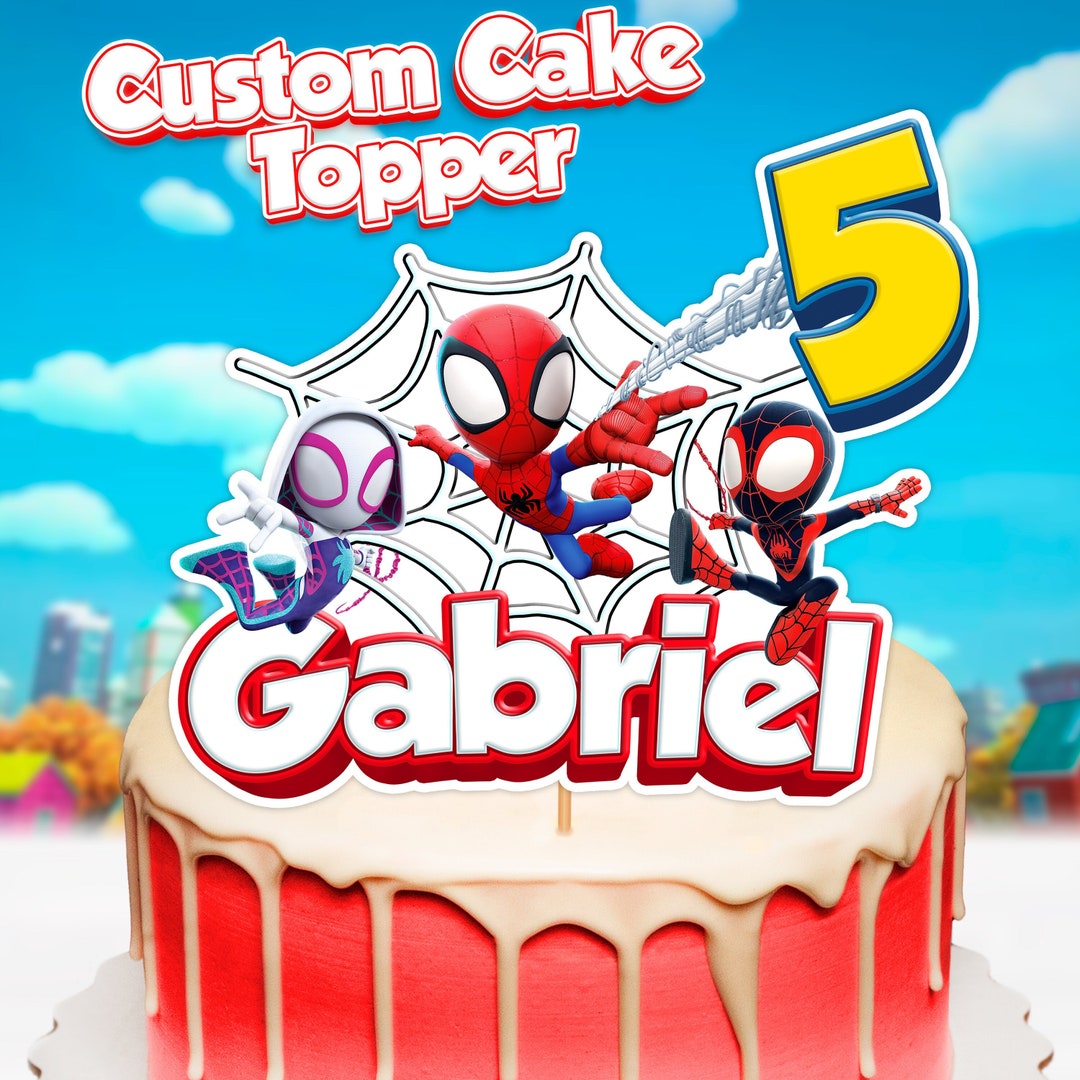 Spidey Spiderman Cake Topper Printable Spider Man - Etsy UK