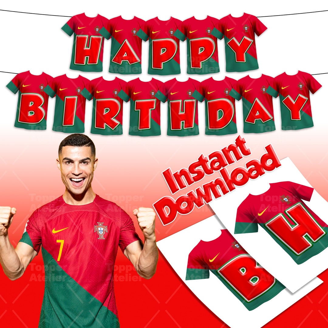 Ronaldo Portugal Birthday Banner: CR7 Theme (digital Download) - Etsy