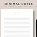 SIMPLE MINIMAL NOTE Planner, A4 Sheet, Lined Paper, Minimal Title, Home ...
