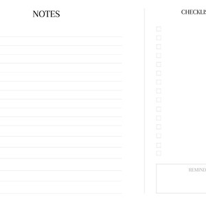 Minimal, Notes, Notepad, Printable, Instant Download, Daily Planner ...