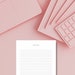 SIMPLE MINIMAL NOTE Planner, A4 Sheet, Lined Paper, Minimal Title, Home ...